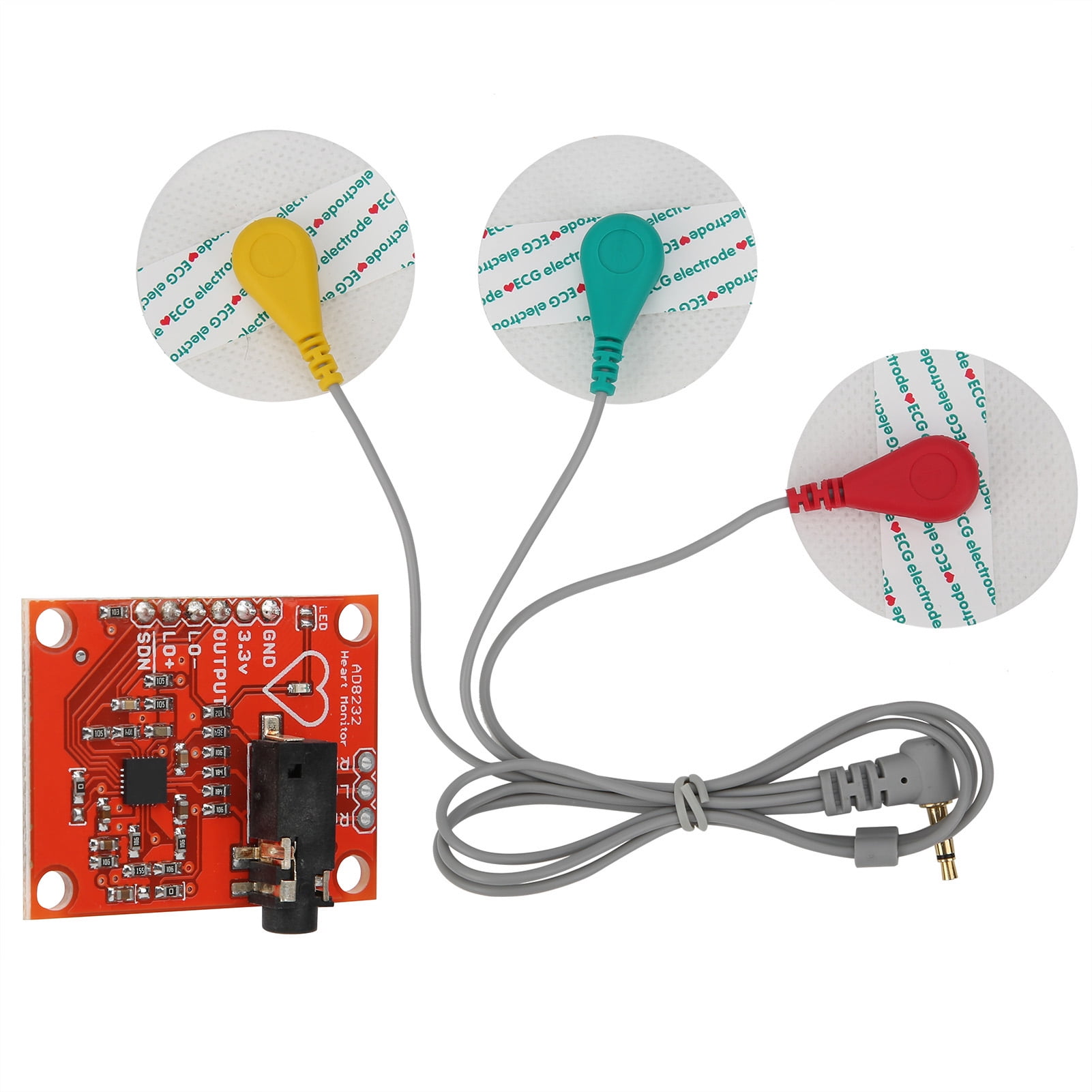 Kit de Sensor de ECG del Módulo AD8232 ANGGREK Módulo Pequeño AD8232 ...