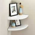 WELLAND Modern Wall Mounted Corner Shelves Corner Display Floating ...