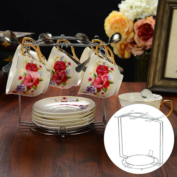 thinsony Metal Coffee Cup Holder Organizer Rack Water Drainer for ...