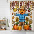 Bathroom Shower Curtain Cartoon Thanksgiving Scarecrows Waterproof ...