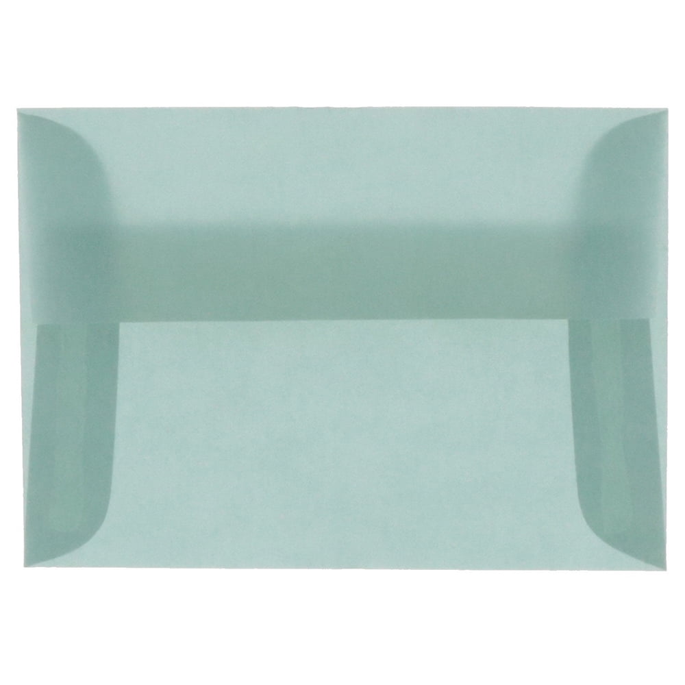 JAM Paper - 4bar A1 (3 5/8 x 5 1/8) Ocean Blue Translucent Vellum (see ...