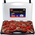 100 Piece 2-3/4" Red End Battery Charger Alligator Clip Brass Coated ...