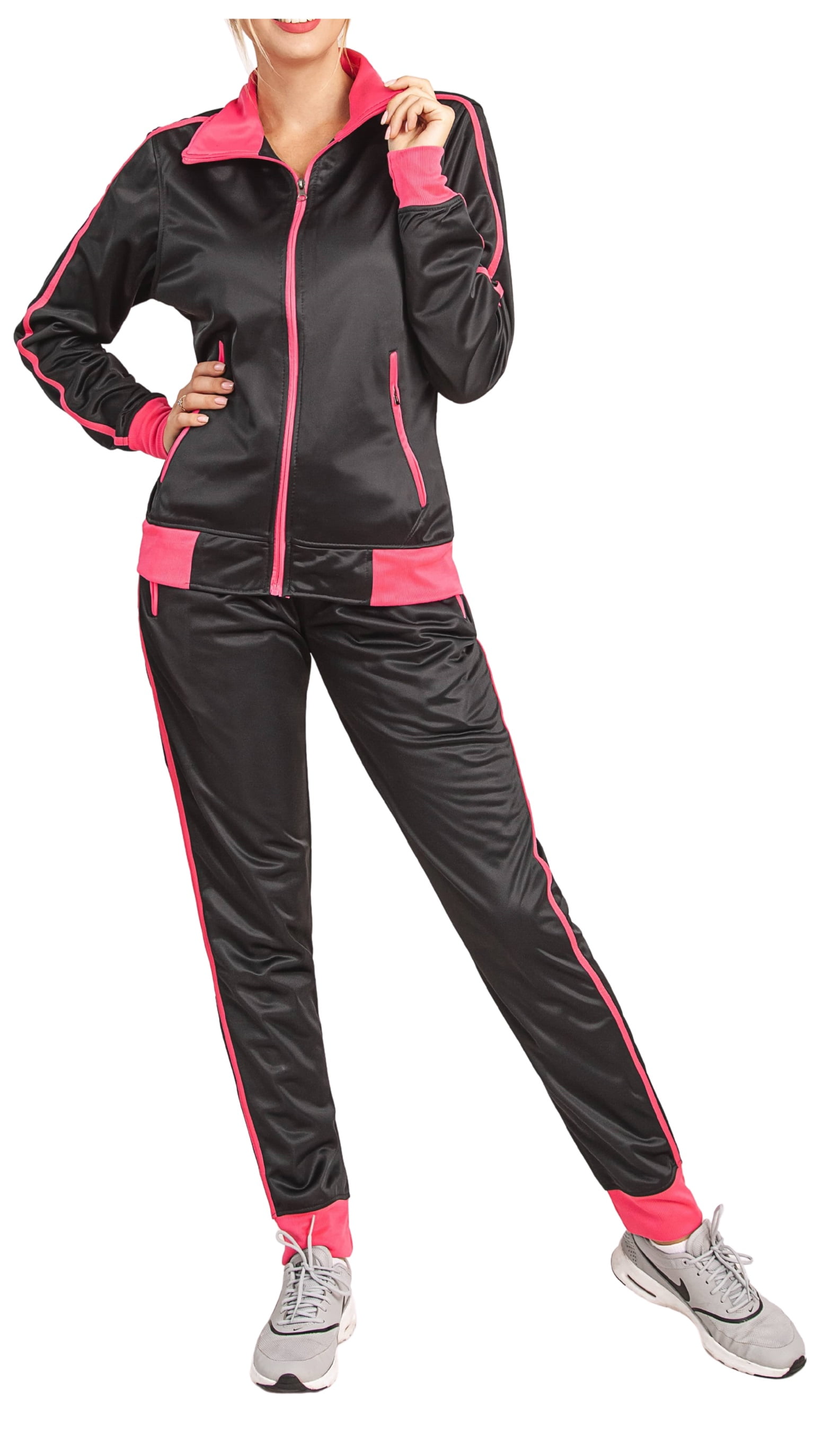 Women's 2-Piece Sunshine Jogger Tracksuit Track Jacket and Track Pants ...