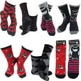 Emily the Strange Halloween Crew Socks - 6 Pack for Kids & Women Size 9 ...