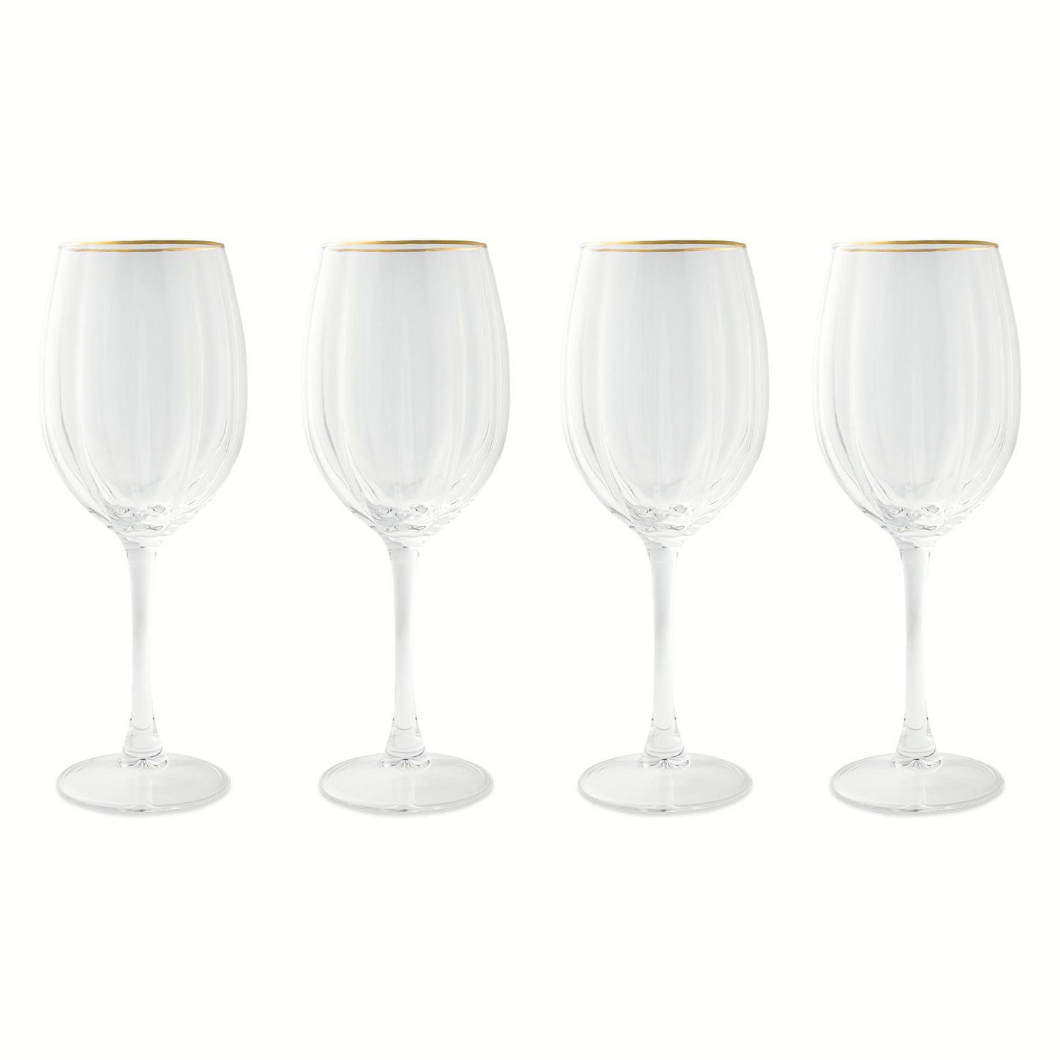 Click here for Thyme & Table 4-Piece Scalloped Wine Glass Set Wit... prices