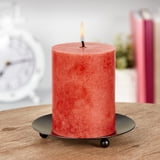 Mainstays Red Mottled Pillar Candles - Unscented 3x4inch - Walmart.com