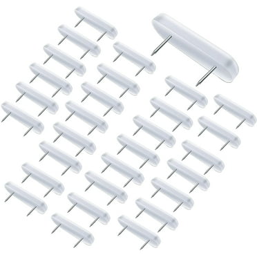 Plastic Head Double Pins Bed Skirt Holding Pins White Furniture Chair ...