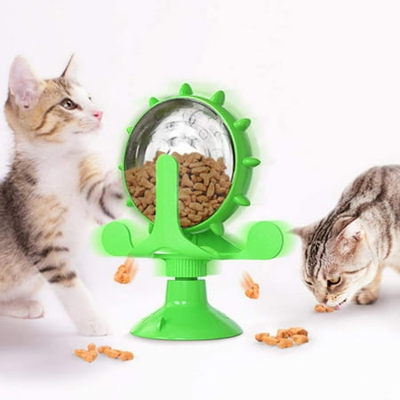 Cat Treat Dispenser Toy, Interactive Cat Feeder, Slow Feeder Cat Toy ...