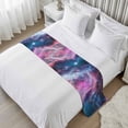 Colorful Nebulae Bed Runner King Size Abstract Shiny Gradient Pink Blue ...