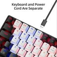 Compact Ergonomic Rgb Backlit Gaming Keyboard With Blue Red Switch 60 Layout And Usb C Wired