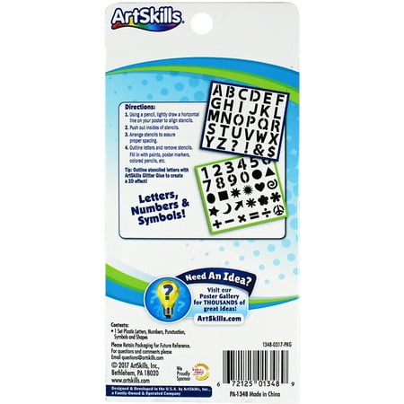 Reusable Letters, Numbers & Shapes Stencils 3" 60/Pkg- - Walmart.ca