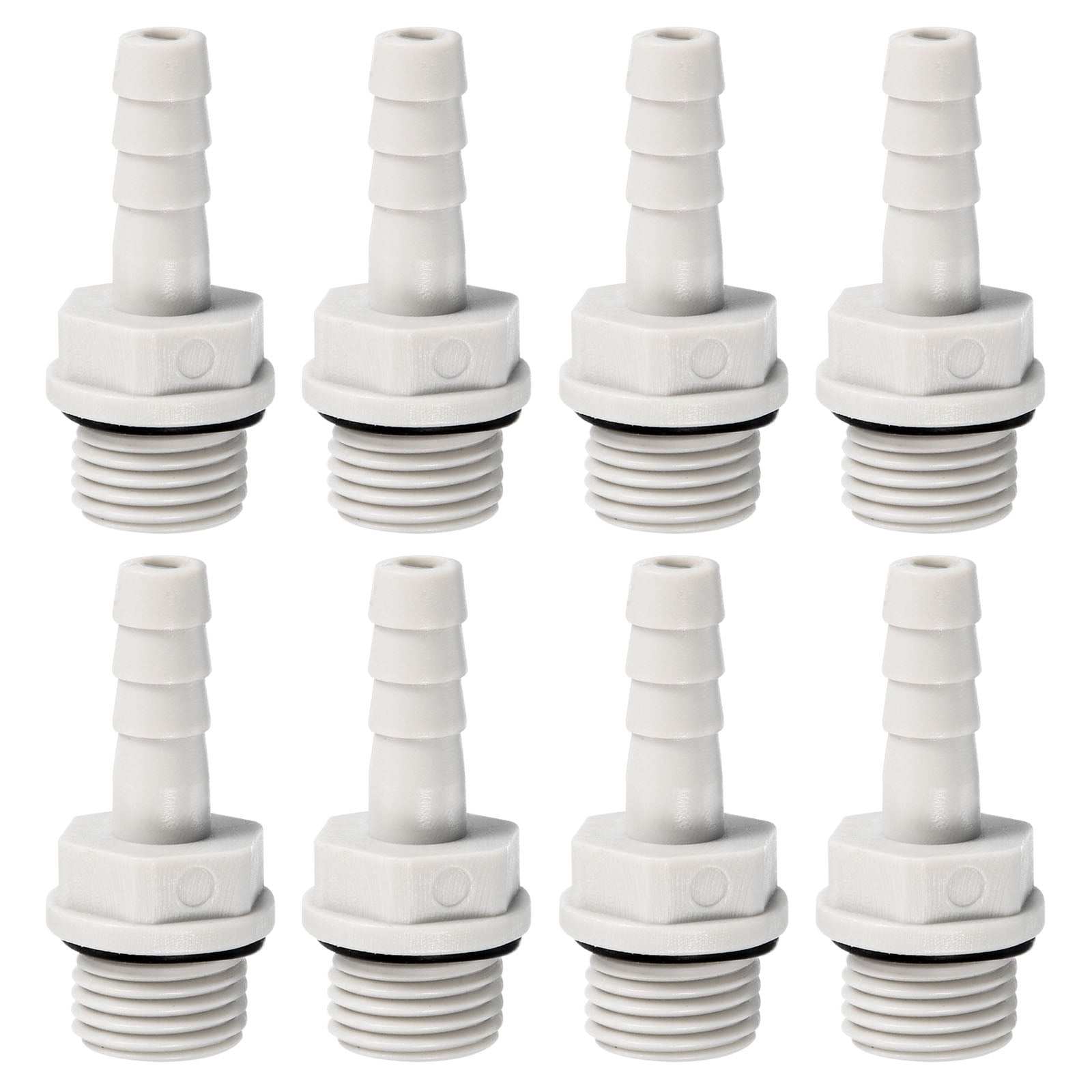 Uxcell Hose Barb Fitting 7mm Barbed G1/4 Male Thread, 8 Pack Pipe ...