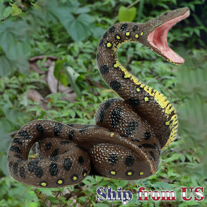 Fake Realistic Python Bivittatus Snake Scary Toy Prank Party Joke ...