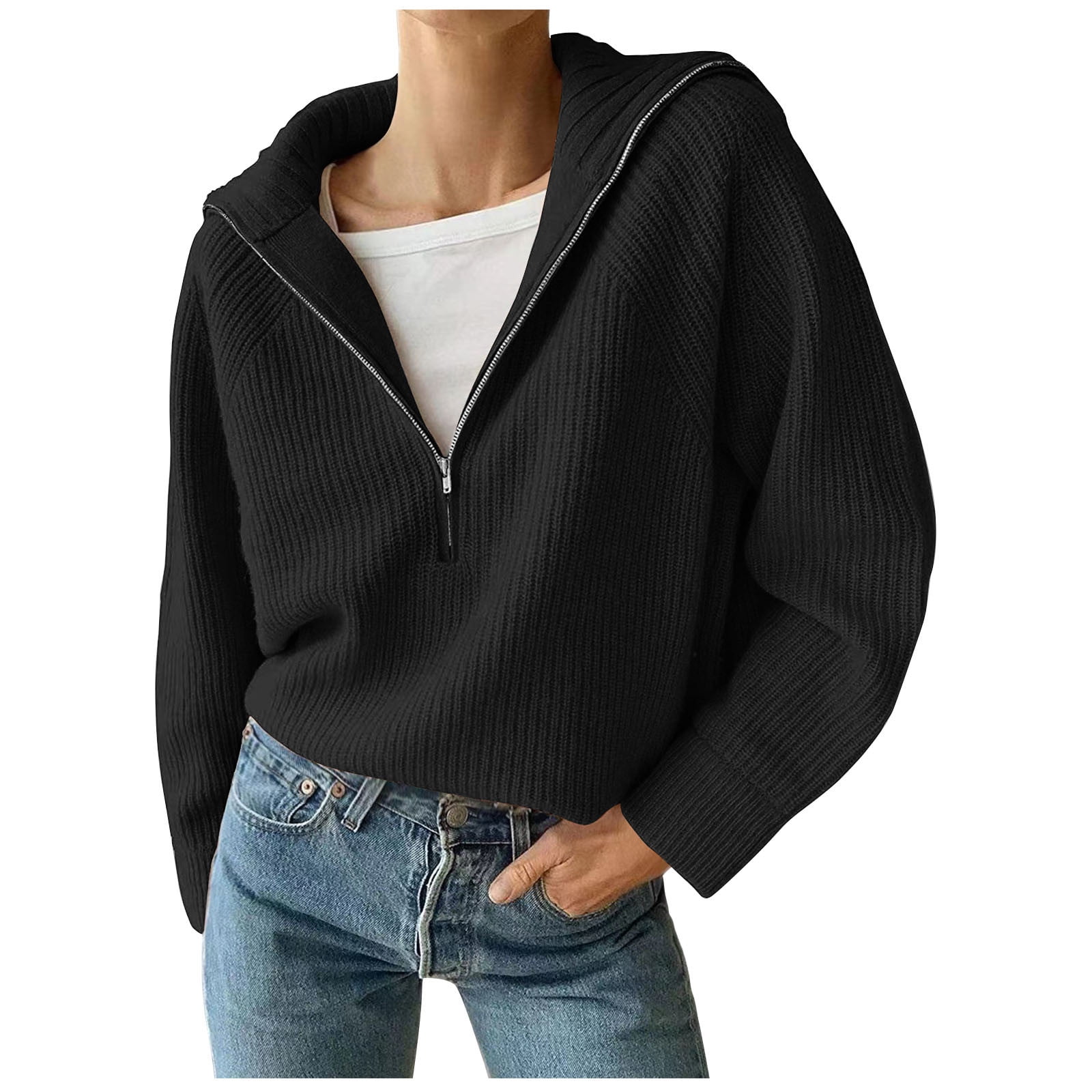 Click here for Cehvom Womens Casual Long Sleeve Half Zip Pullover... prices