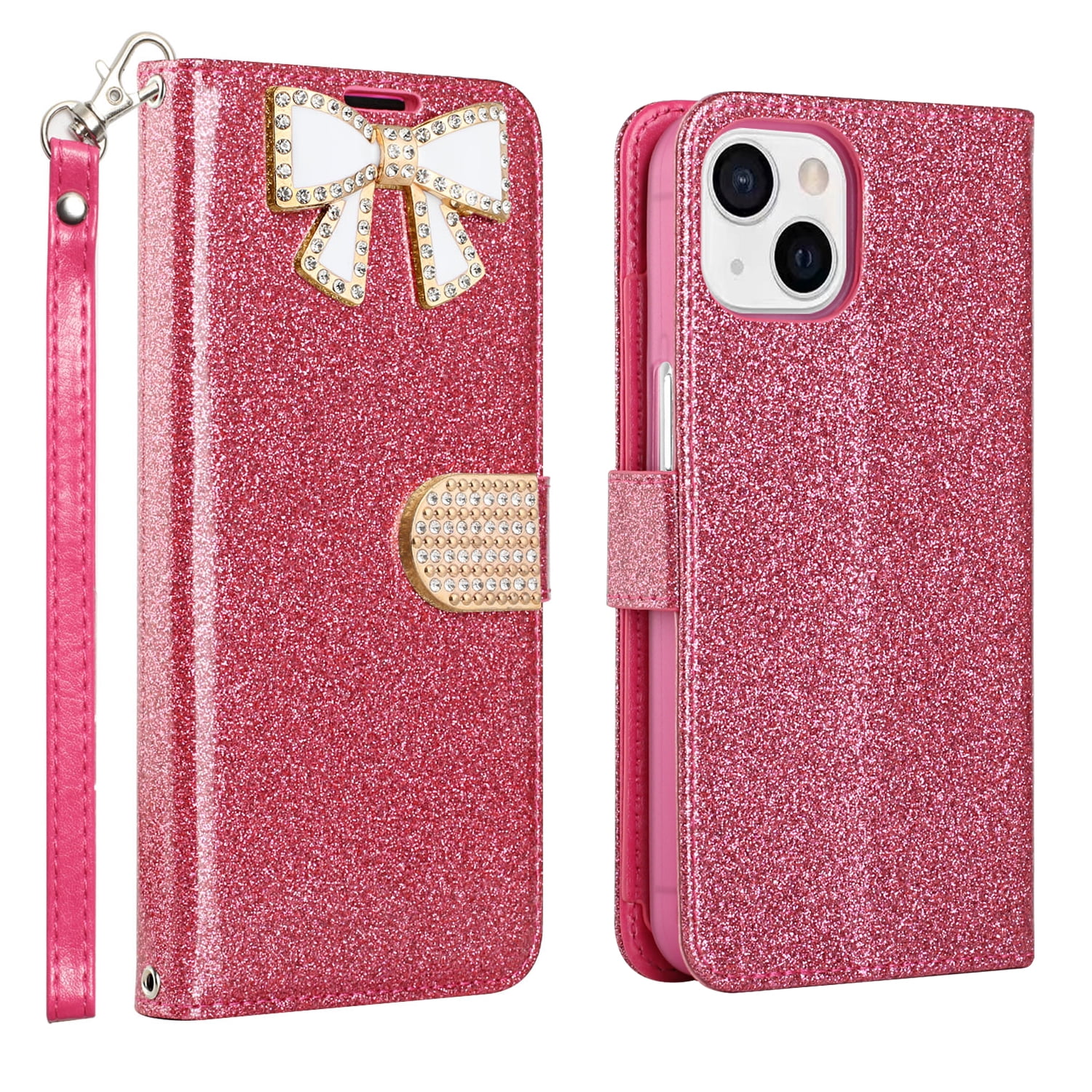 iPhone 13 mini Phone Case, Strong Protective Sparkle Diamond Kickstand ...