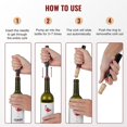 Air Pump Bottle Opener,Efficient Corkscrew Bottle Opener,Easy Screw Out ...