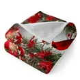 1pc Cute Red Bird Flannel Blanket Office Shawl Nap Blanket Cover Legs ...