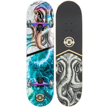 Madd Gear 31 x 7-inch Double Kicktail Beginner Complete Skateboard with ...