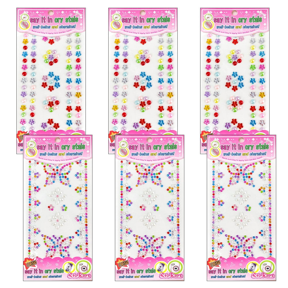 Craft Gems Self Adhesive Rhinestones Stickers for Crafts, Assorted ...