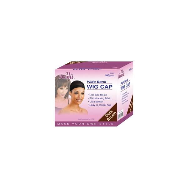 Annie Ms Remi Wig Cap Wide Band Dark Brown Shea Butterx, 100/PK ...