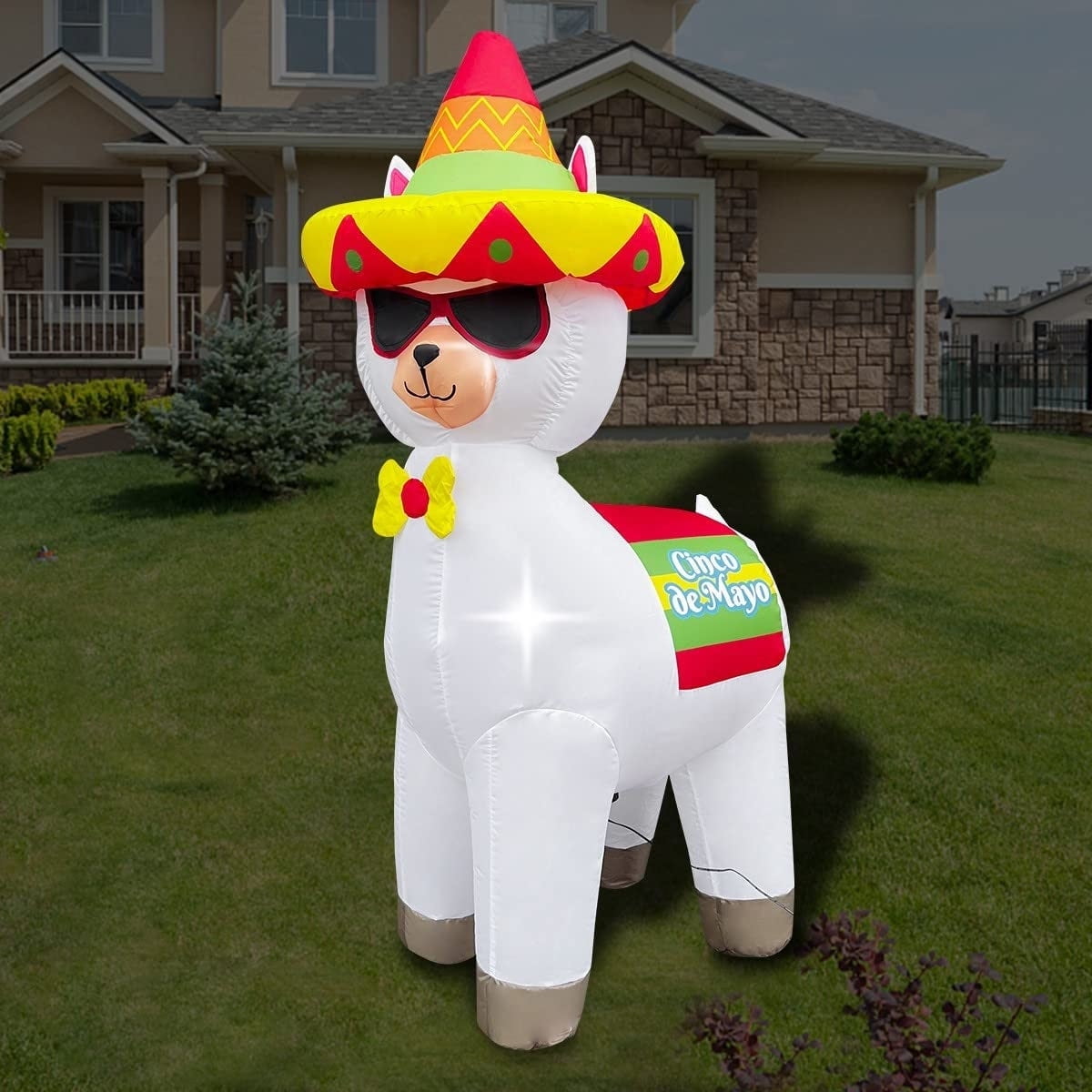 BESTPARTY 5ft Cinco De Mayo Day Inflatable Cute Alpaca with Taco ...