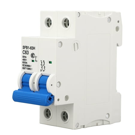 Miniature Circuit Breaker 2 Pole PC Housing Flame Retardant AC Circuit ...