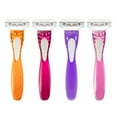Equate Women's 3 Blade Multi-Color Disposable Razor, 4 Count - Walmart.com