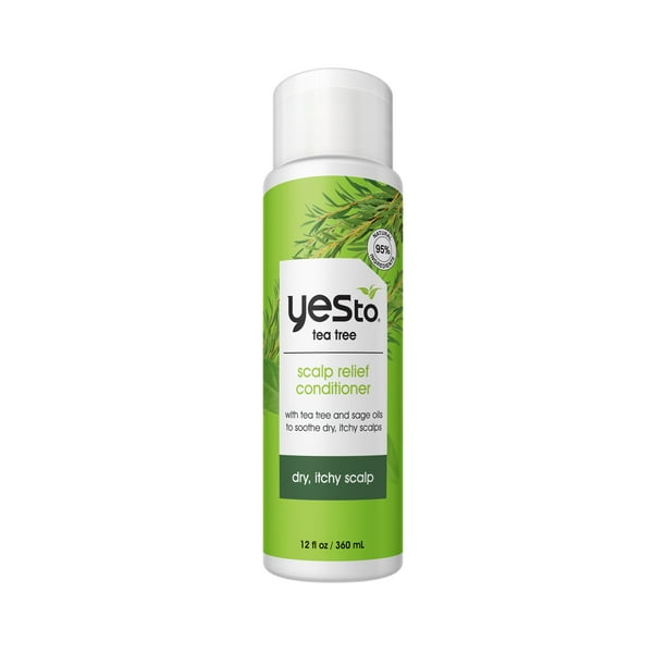 Yes To Tea Tree & Sage Oil Scalp Relief Conditioner 12 Fl Oz, 95% ...