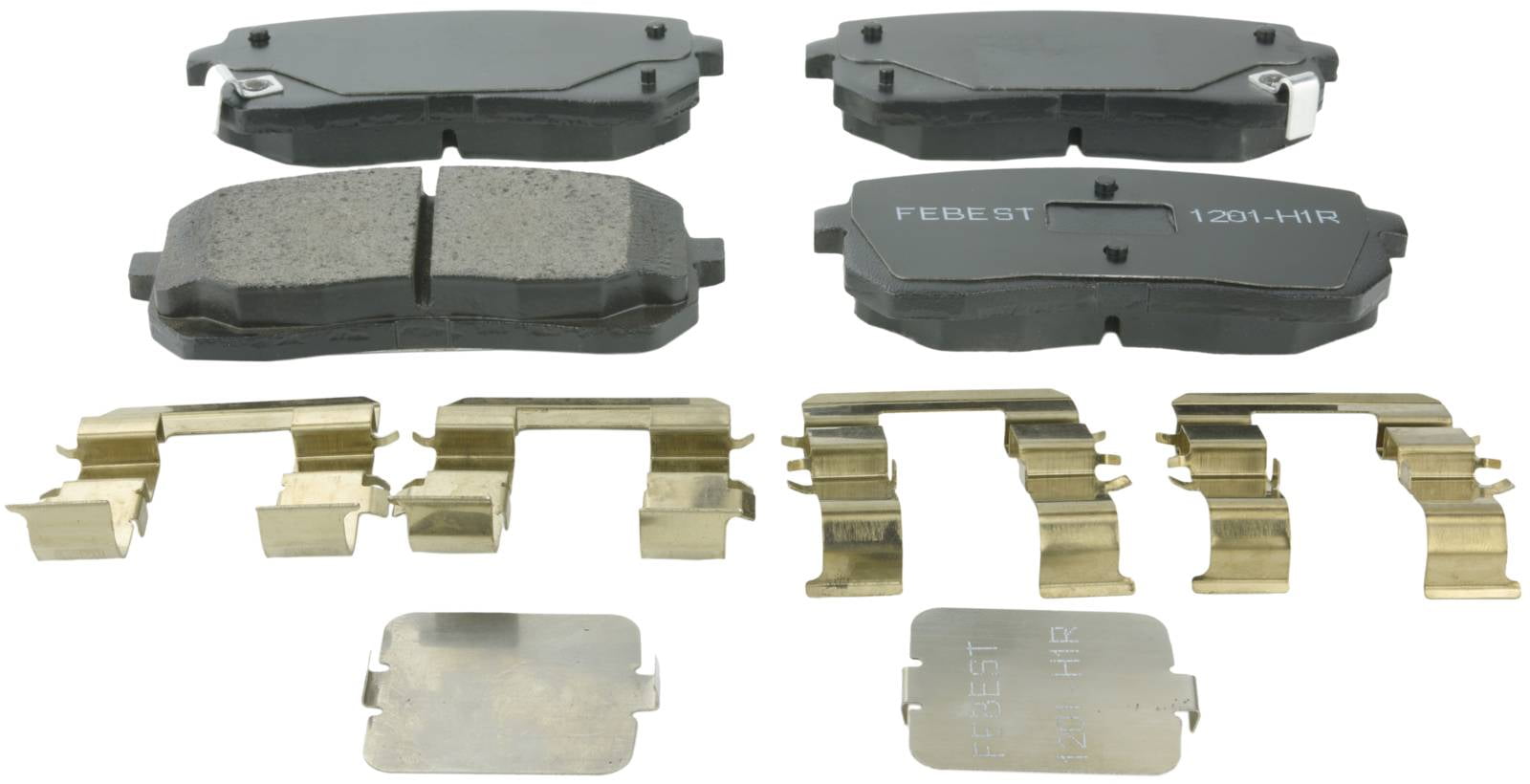 Febest PAD KIT, DISC BRAKE, REAR - KIT # 1201-H1R OEM 58302-4HA50 ...