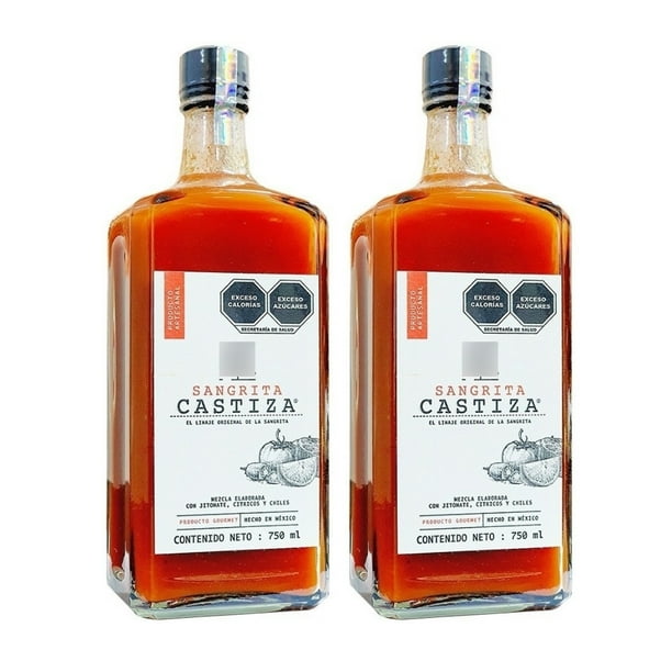 Dos Botellas Sangrita Casera Artesanal Castiza 750ml Castiza Sangrita ...