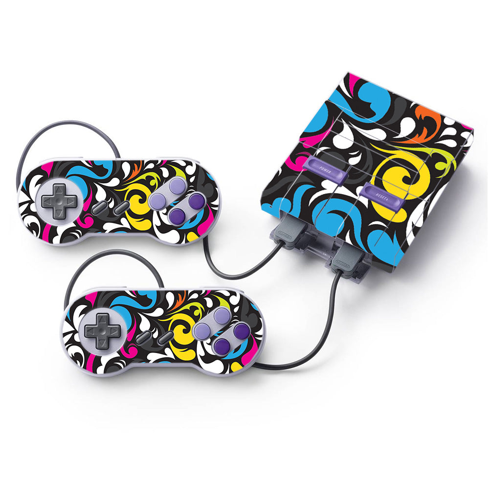 Skin Decal Wrap Compatible With Nintendo Super NES Classic Sticker ...