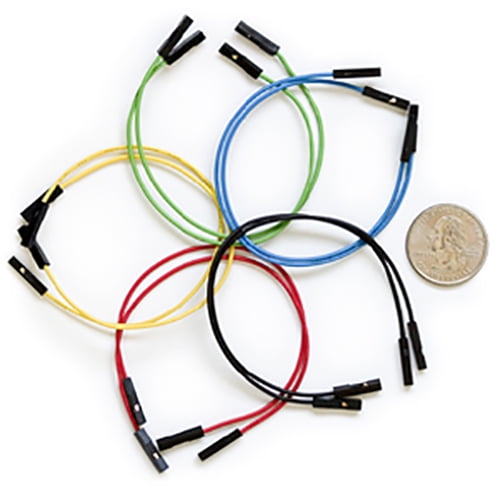 10 Piece Set of 12" Jumper Wire Kit (Female to Female, 5 Colors ...