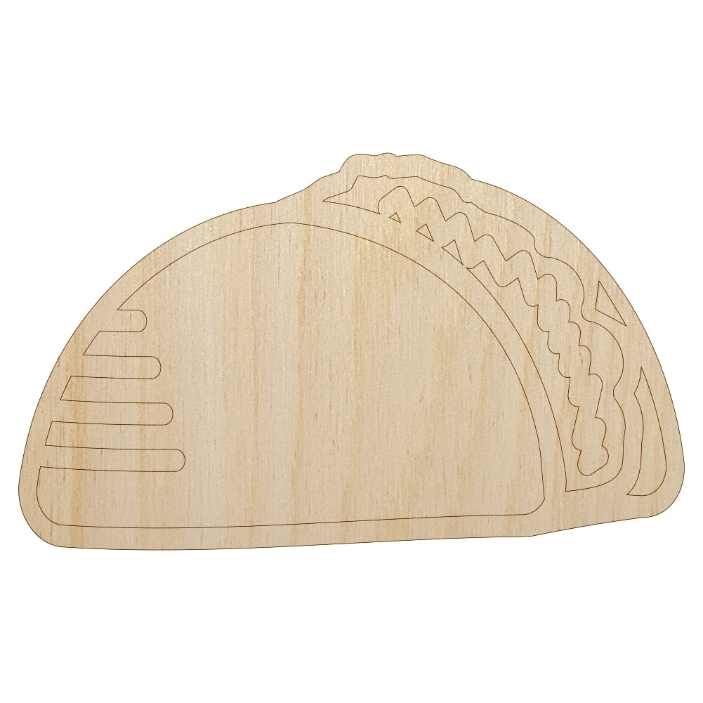 Taco Doodle Wood Shape Unfinished Piece Cutout Craft DIY Projects - 4. ...
