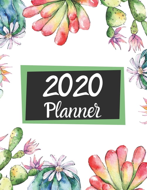 2020 Planner : Pretty Watercolor Cacti Succulent Plant 2020 Weekly and ...