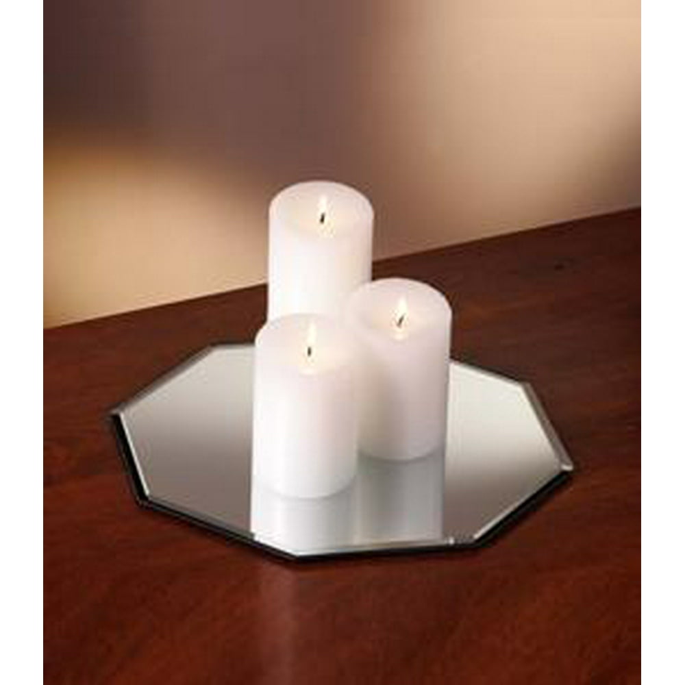 8" Octagon Mirror Platters Trays Base Display Centerpiece, - Walmart ...
