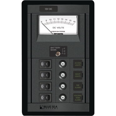 Blue Sea Systems 8127 Std AC 230V 16A, 3-8A, 3-Open w/o Meter - Walmart.com