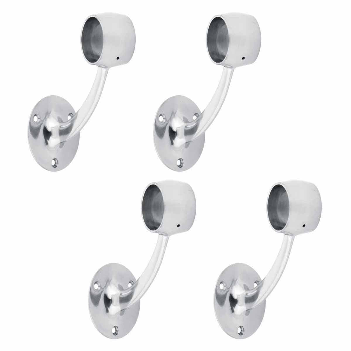 4 Bar Brackets Wall Mount Chrome-plated Brass Set of 4 | Renovator's ...