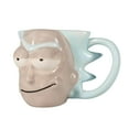 Rick and Morty Rick Sanchez Face 3D Sculpted Ceramic Mug | Holds 20 ...
