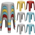 4 Pack Stackable Classroom Stools 10 Inch Nesting Plastic Stools ...