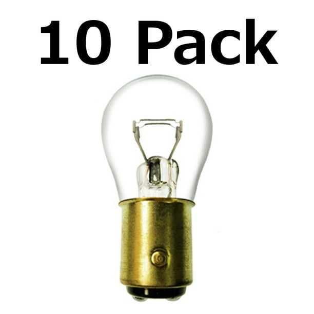 Box of 10 #1157 Lamp Auto Bulb Automotive Lightbulb Brass Dual Filament ...