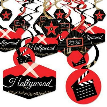 Red Carpet Hollywood - Movie Night Party Supplies - Banner Decoration ...