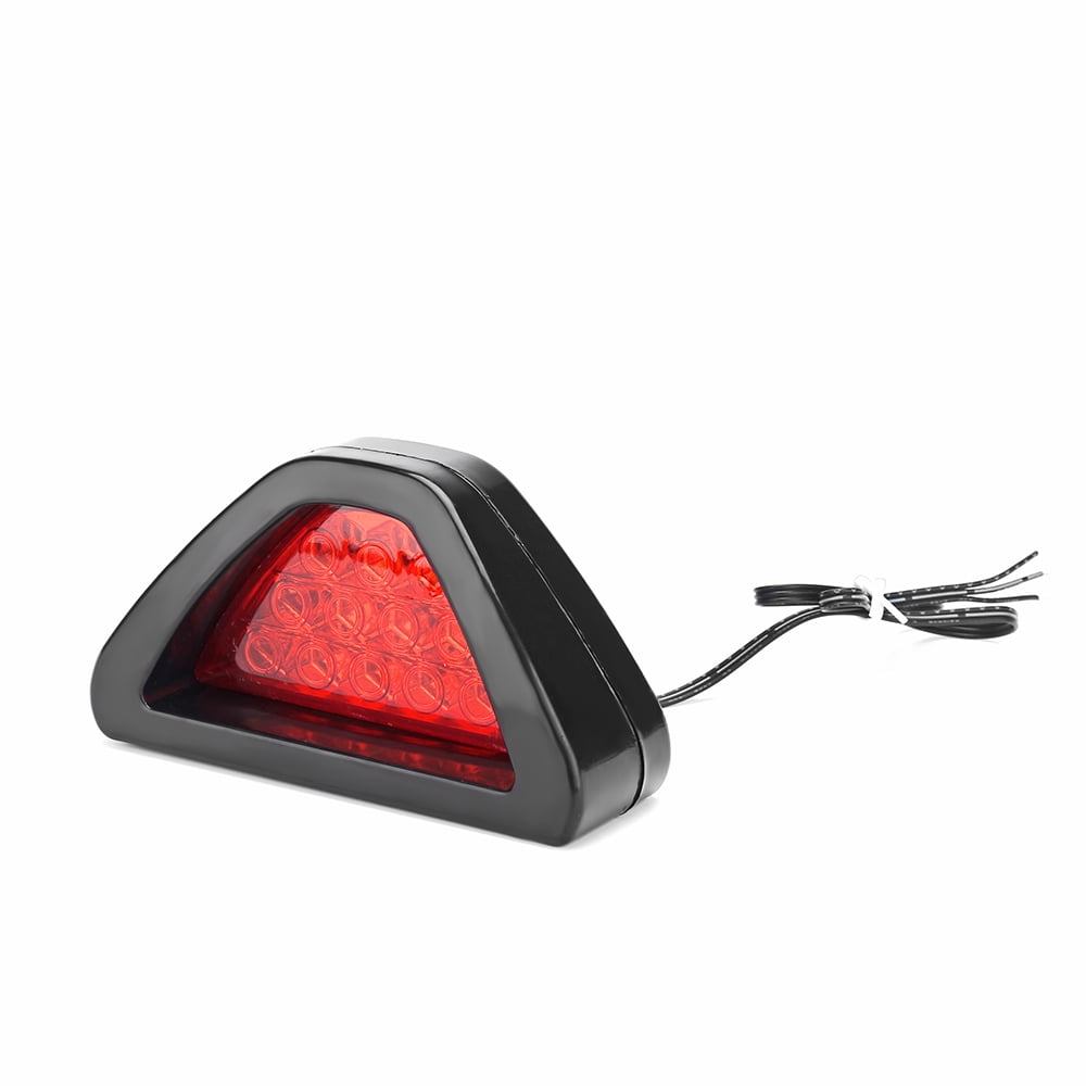 Car LED Brake Light Triangle Rear Tail Light F1 Style Strobe Reverse ...