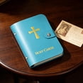 Catholic Faux Leather Holy Card Holder,Pocket Prayer Card Organizer ...