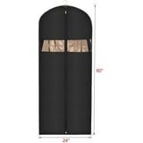 3 Pack 60inch Garment Bag, Lightweight Suit Protector, Zip Closure ...