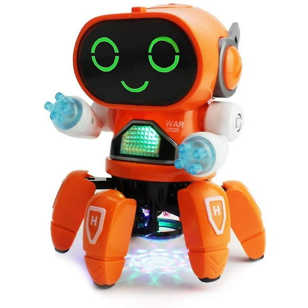 Pioneer Dancing Robot In Orange - Walking Dancing Electronic Robot Toy ...
