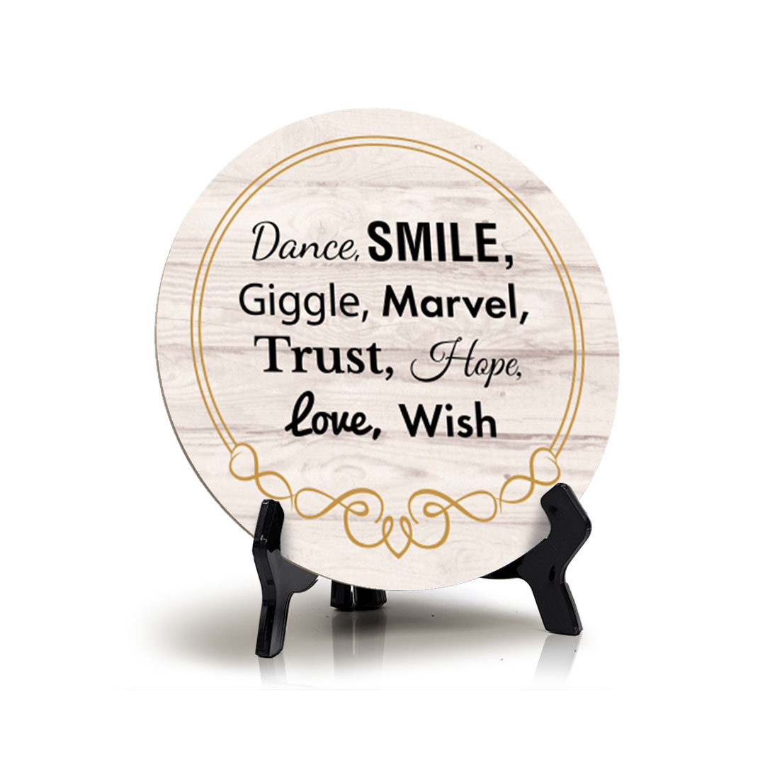 Signs ByLITA Circle Dance, SMILE, Giggle, Marvel, Trust, Hope, Love ...