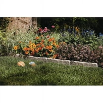 GrillTown Border Stone Edging 9” x 8.5” Border Light Taupe-Gray Resin ...