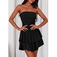 PRETTYGARDEN Women's Summer Strapless Tube Mini Dress Off Shoulder ...