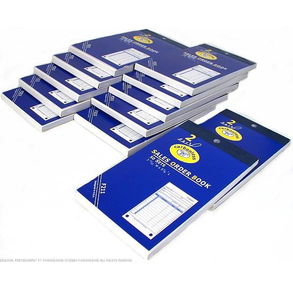 12 Sales Order Receipt Books Carbonless Record Sheets 5 5/8" x 3 3/4 ...