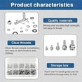 Nuts and Bolts Assortment Kit, Hex Socket Cap Screws M2 to M5, 304 ...